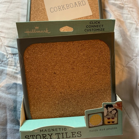 Hallmark | Wall Decor | 2 Hallmark 4x4 Magnetic Corkboard Story Tiles ...